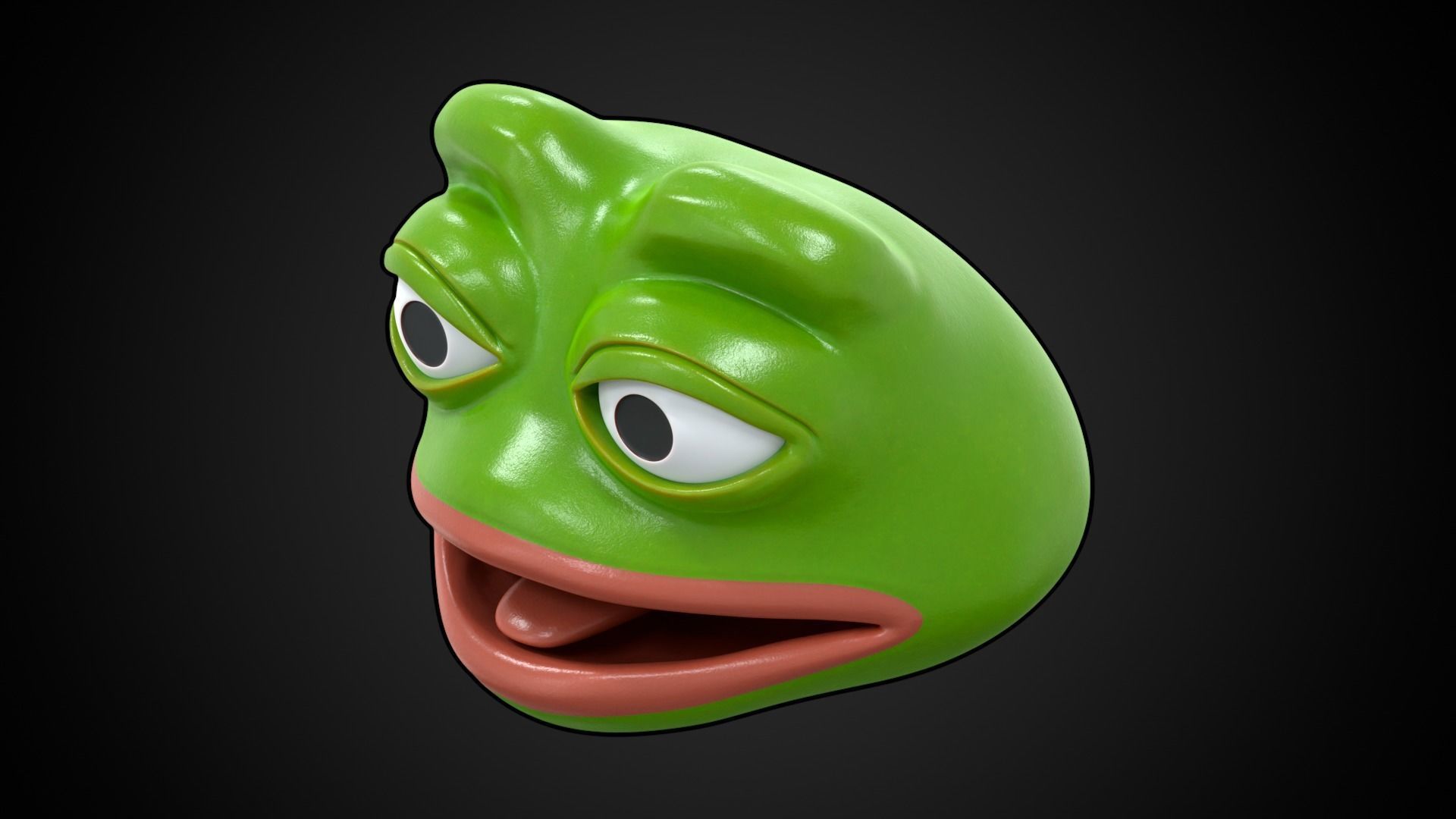 3D model Pepe the Frog - Shocked Pepe Expression V2 VR / AR / low-poly ...