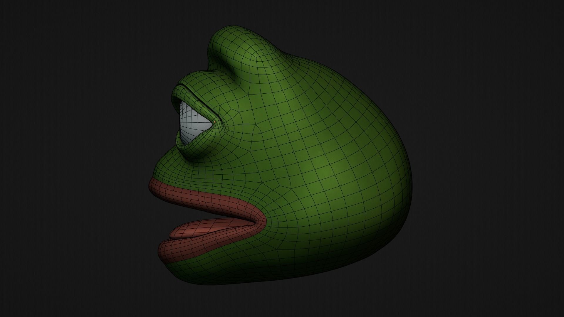 3D model Pepe the Frog - Shocked Pepe Expression V2 VR / AR / low-poly ...