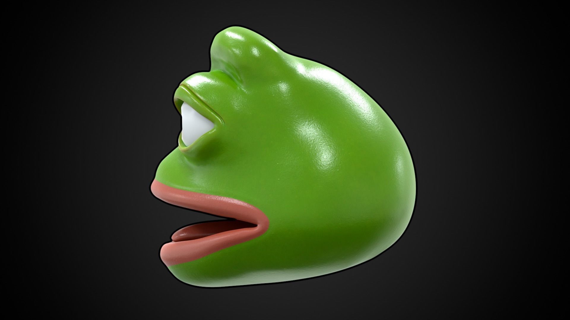 3D model Pepe the Frog - Shocked Pepe Expression V2 VR / AR / low-poly ...