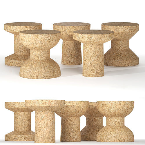 Cork Family side tables by Vitra 3D model | CGTrader