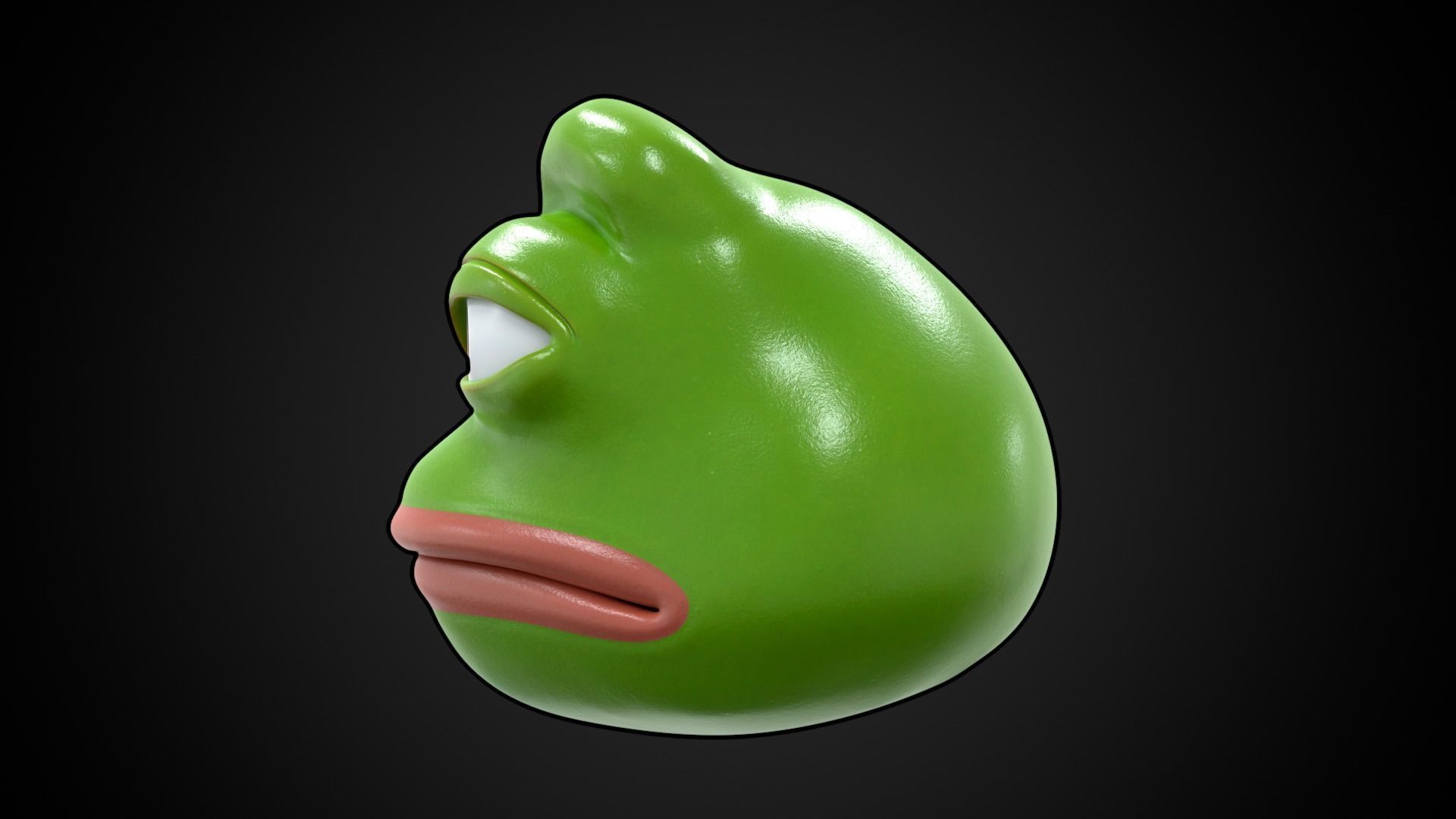 3D model Pepe the Frog - Angry Pepe Expression VR / AR / low-poly ...