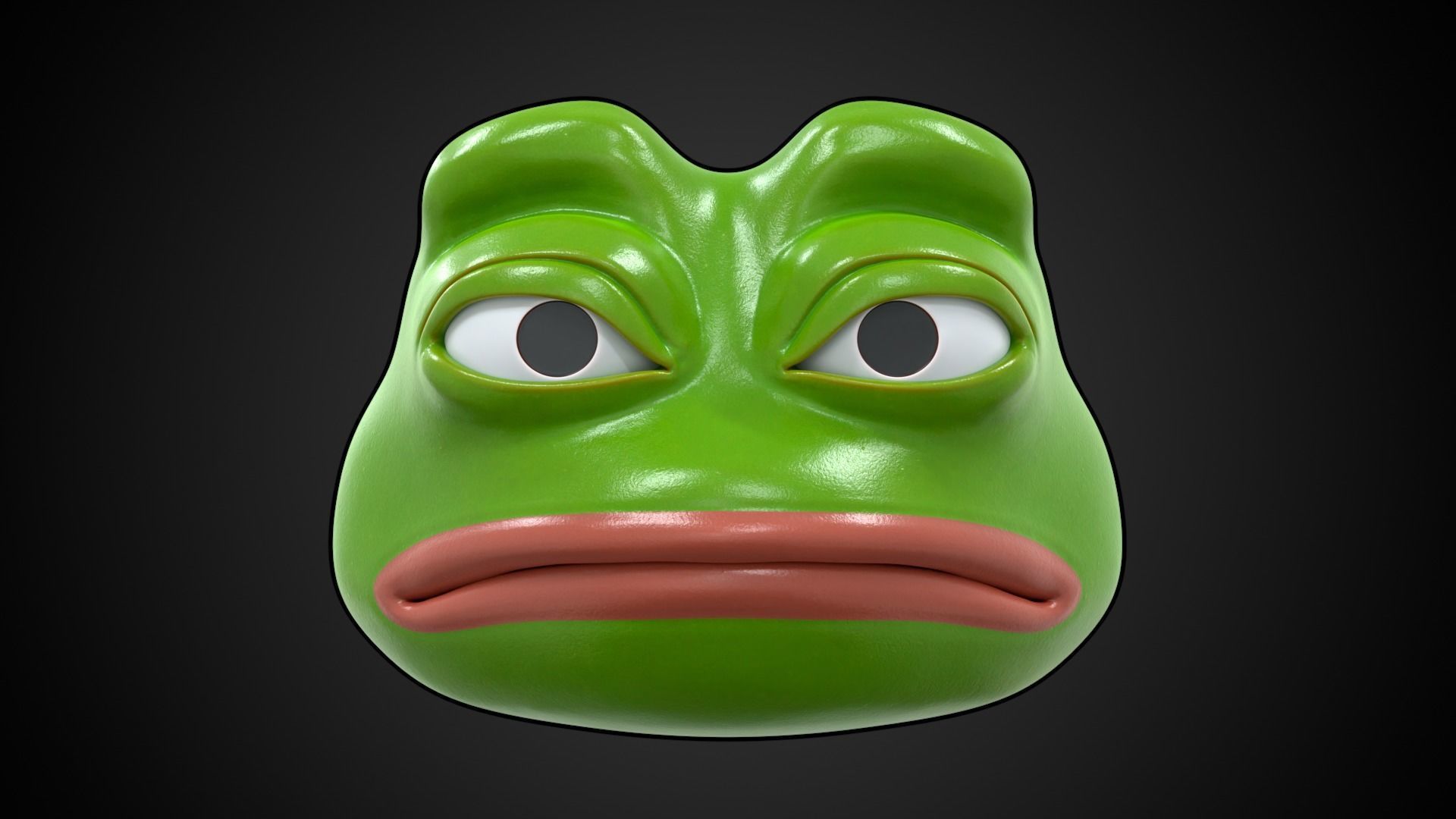 3D model Pepe the Frog - Angry Pepe Expression VR / AR / low-poly ...