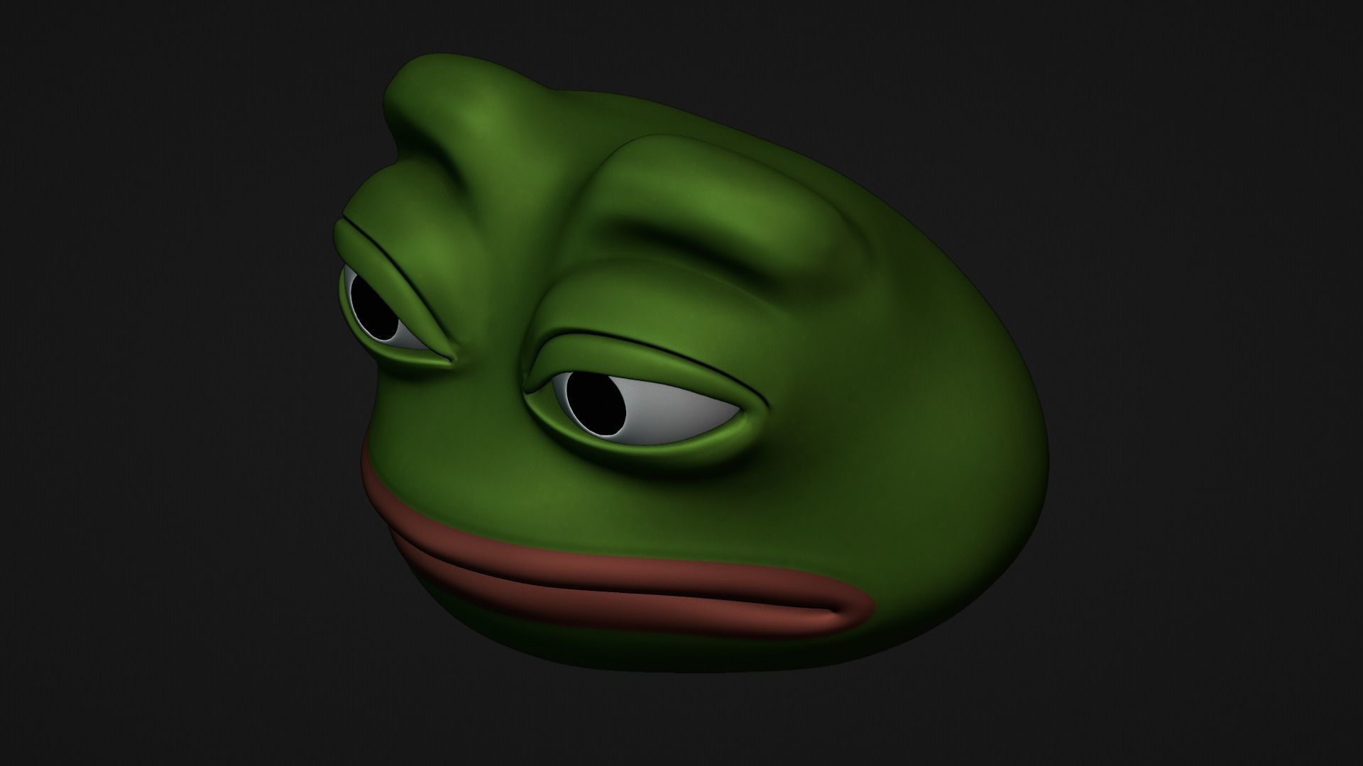 3D model Pepe the Frog - Angry Pepe Expression VR / AR / low-poly ...