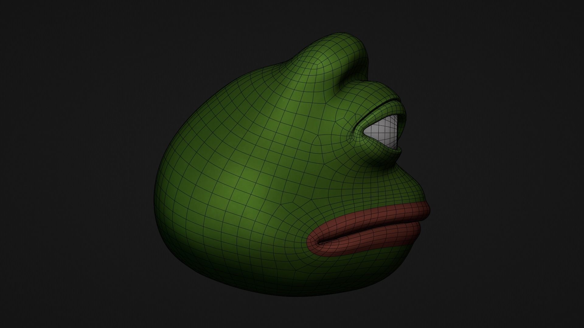 3D model Pepe the Frog - Angry Pepe Expression VR / AR / low-poly ...