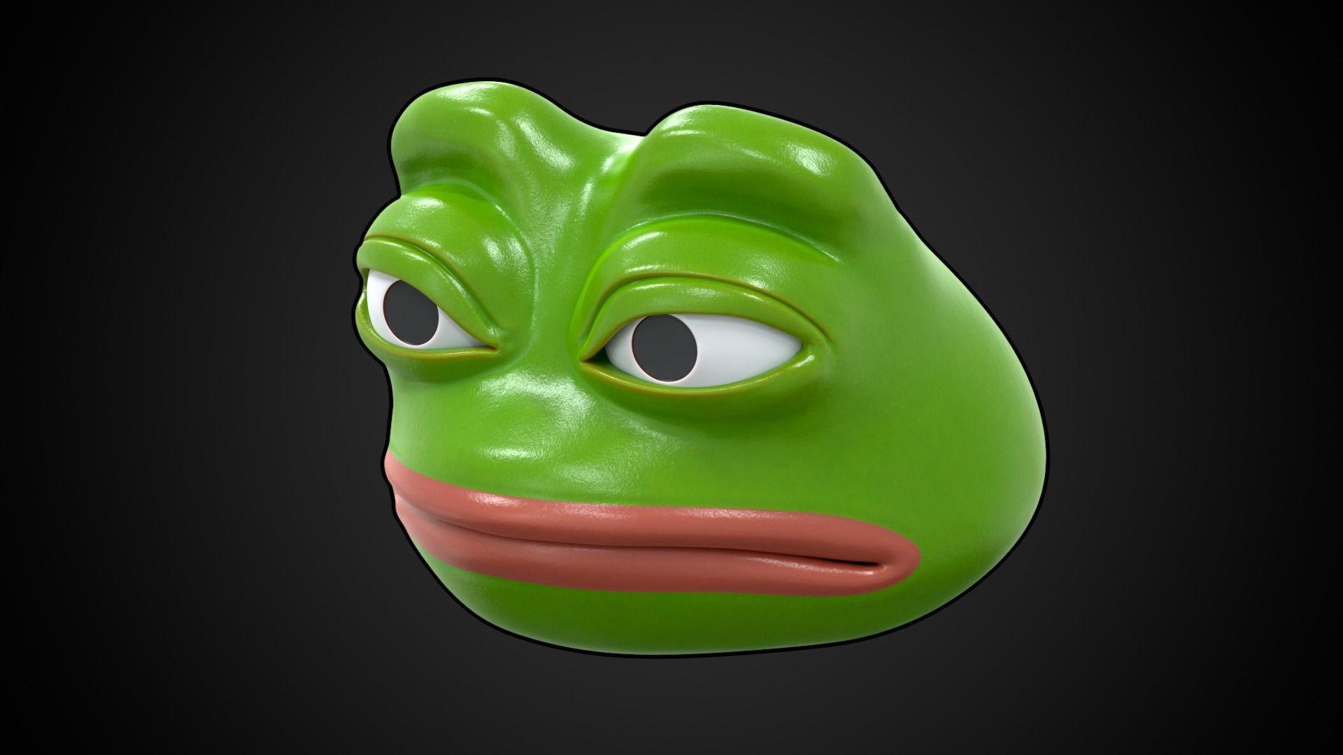 3D model Pepe the Frog - Angry Pepe Expression VR / AR / low-poly ...