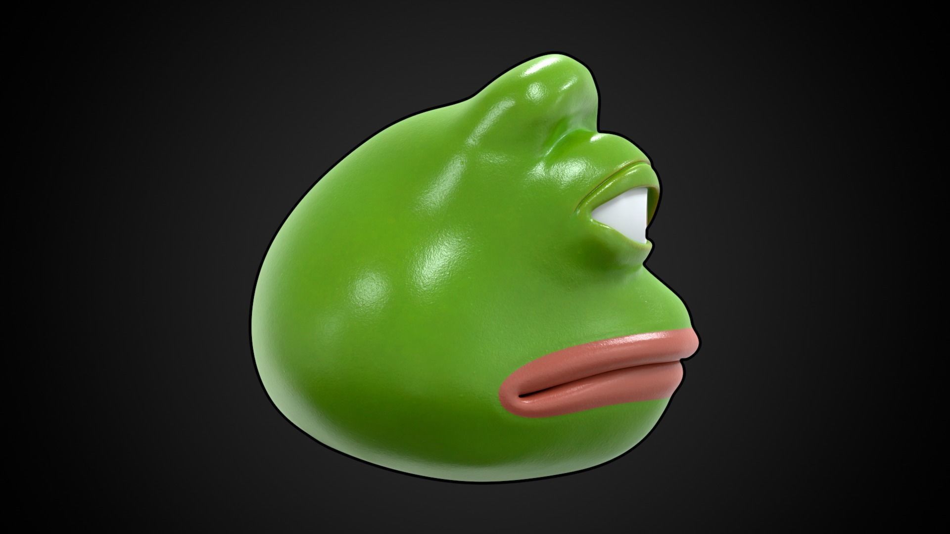 3D model Pepe the Frog - Angry Pepe Expression VR / AR / low-poly ...