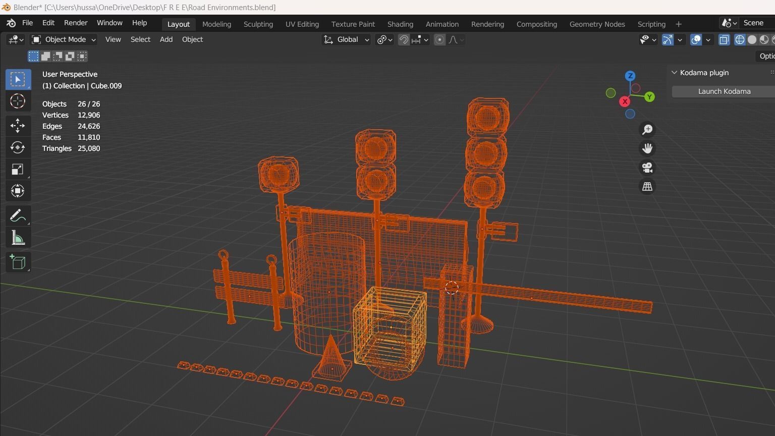 3D model Road Environments VR / AR / low-poly | CGTrader