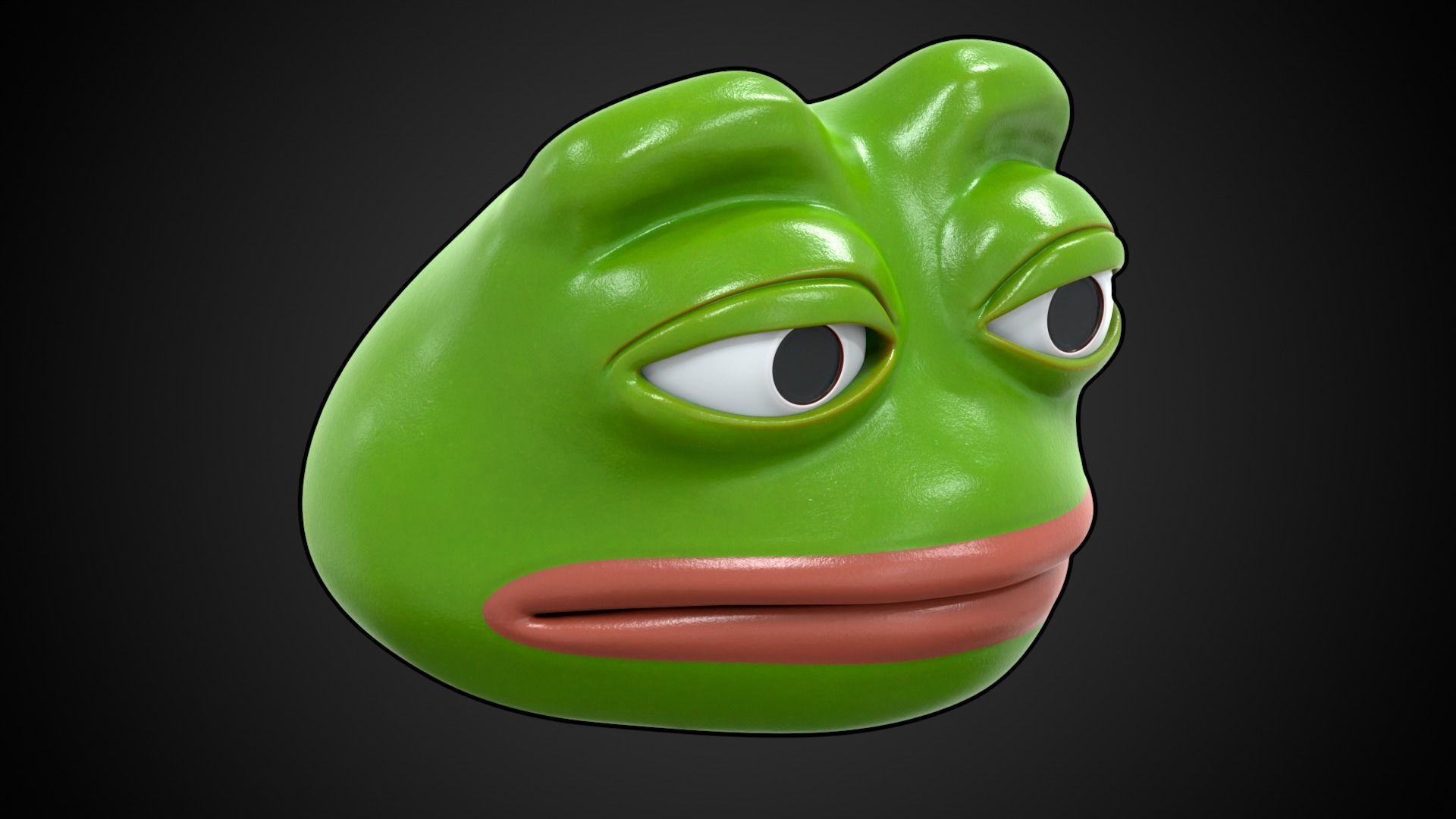3D model Pepe the Frog - Base Head VR / AR / low-poly | CGTrader