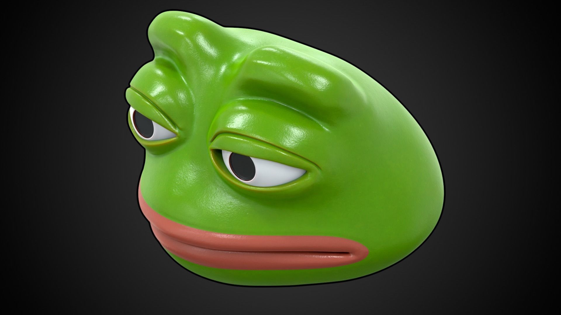 3D model Pepe the Frog - Base Head VR / AR / low-poly | CGTrader