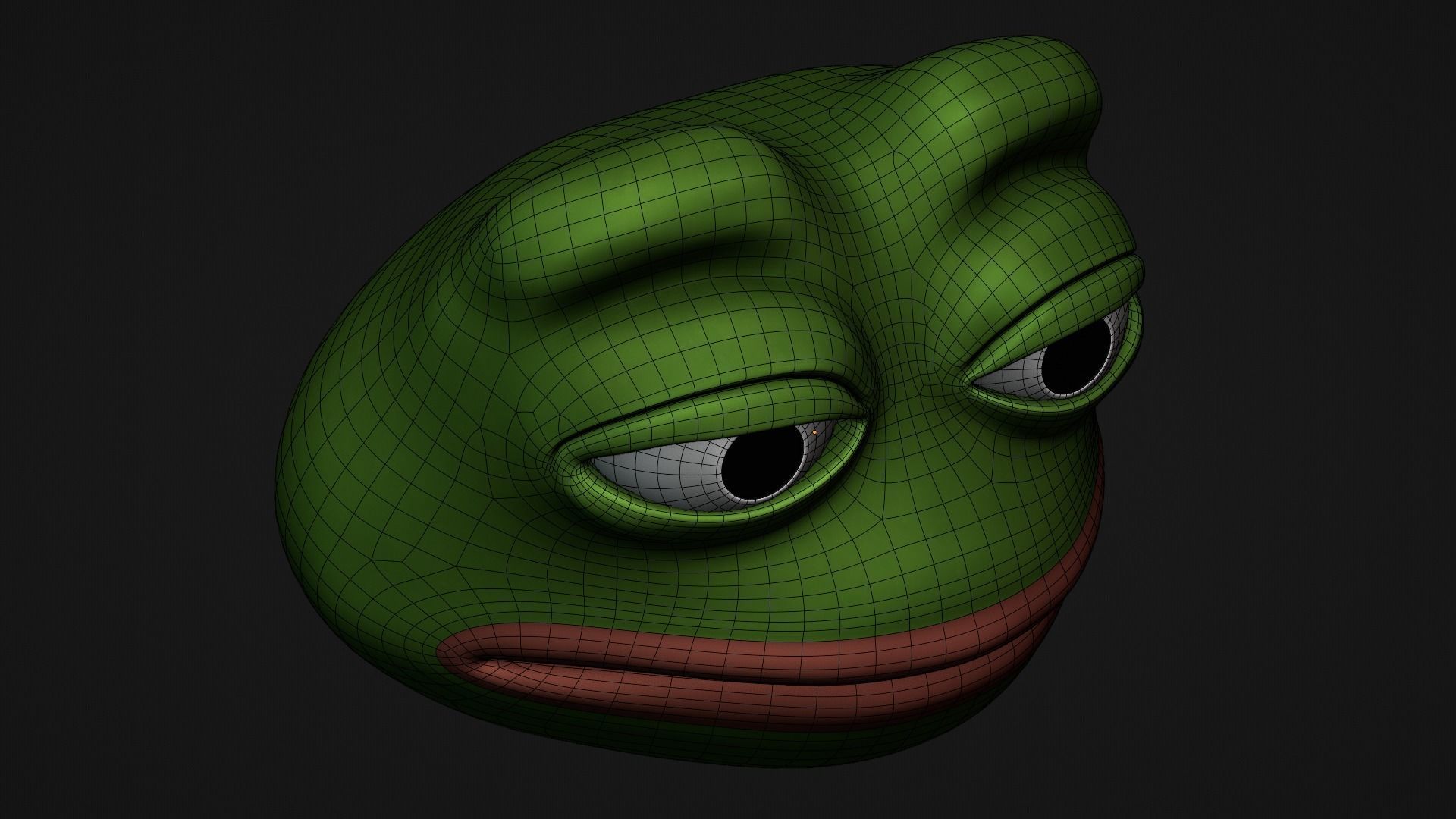 3D model Pepe the Frog - Base Head VR / AR / low-poly | CGTrader