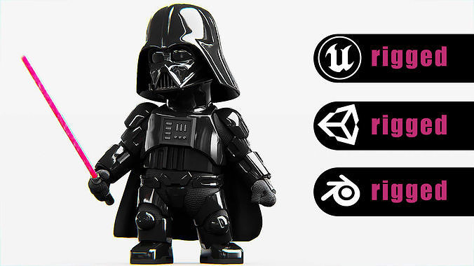 TOON VADER-B Rigged for Unreal Engine - Unity - MIXAMO 3D model rigged | CGTrader