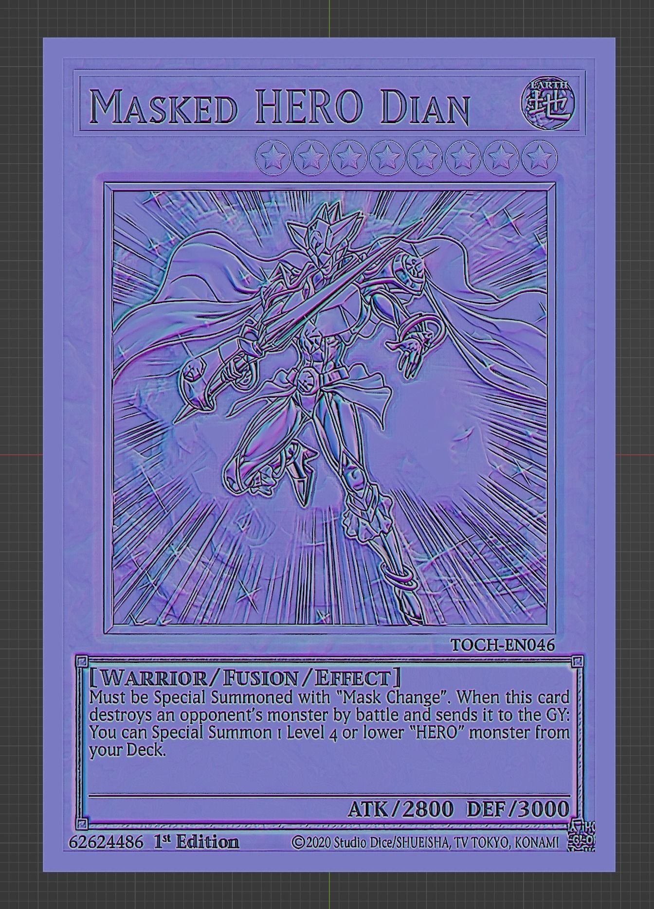 masked hero dian - yugioh free 3D model 3D printable | CGTrader