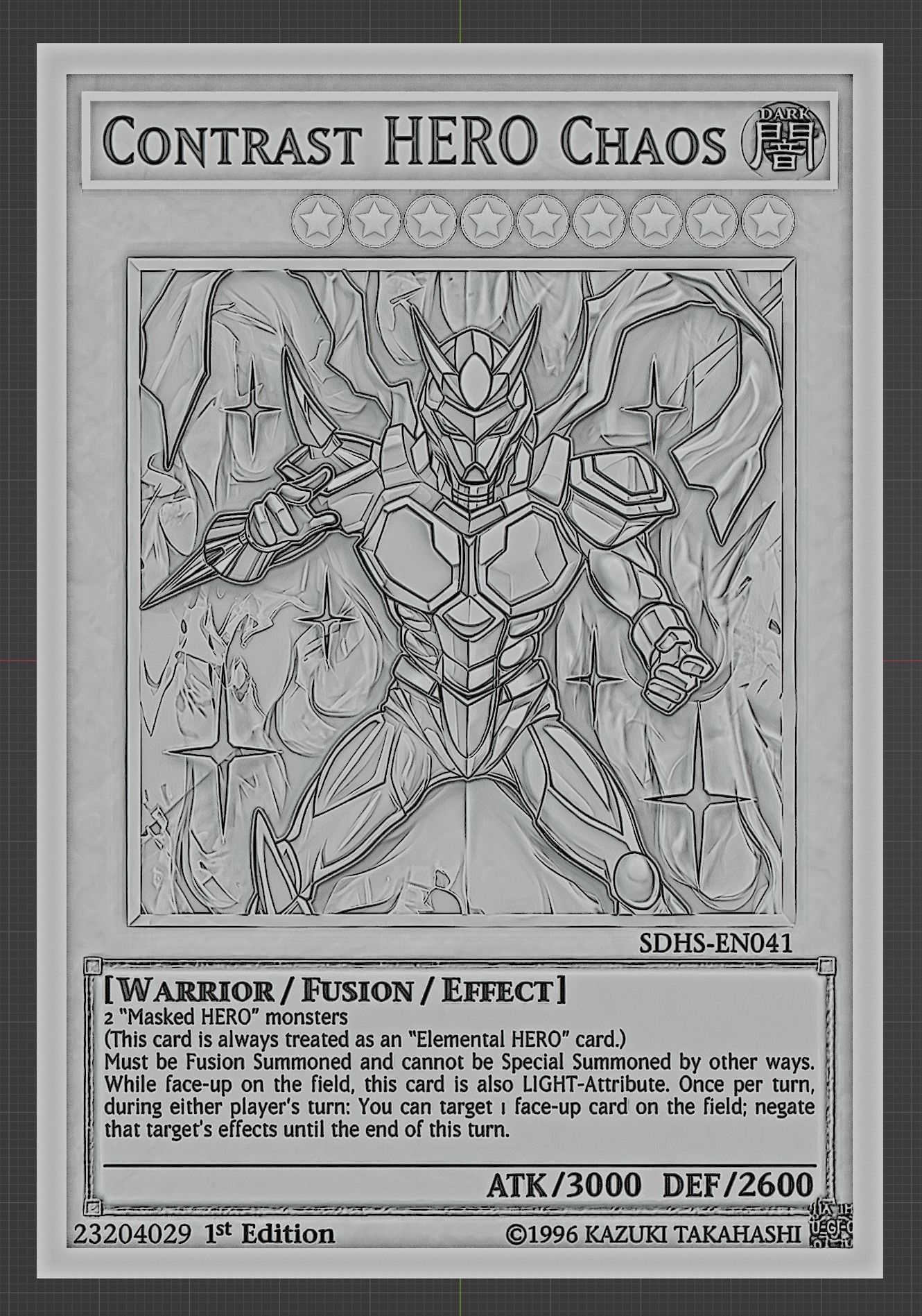 contrast hero chaos - yugioh 3D model 3D printable | CGTrader