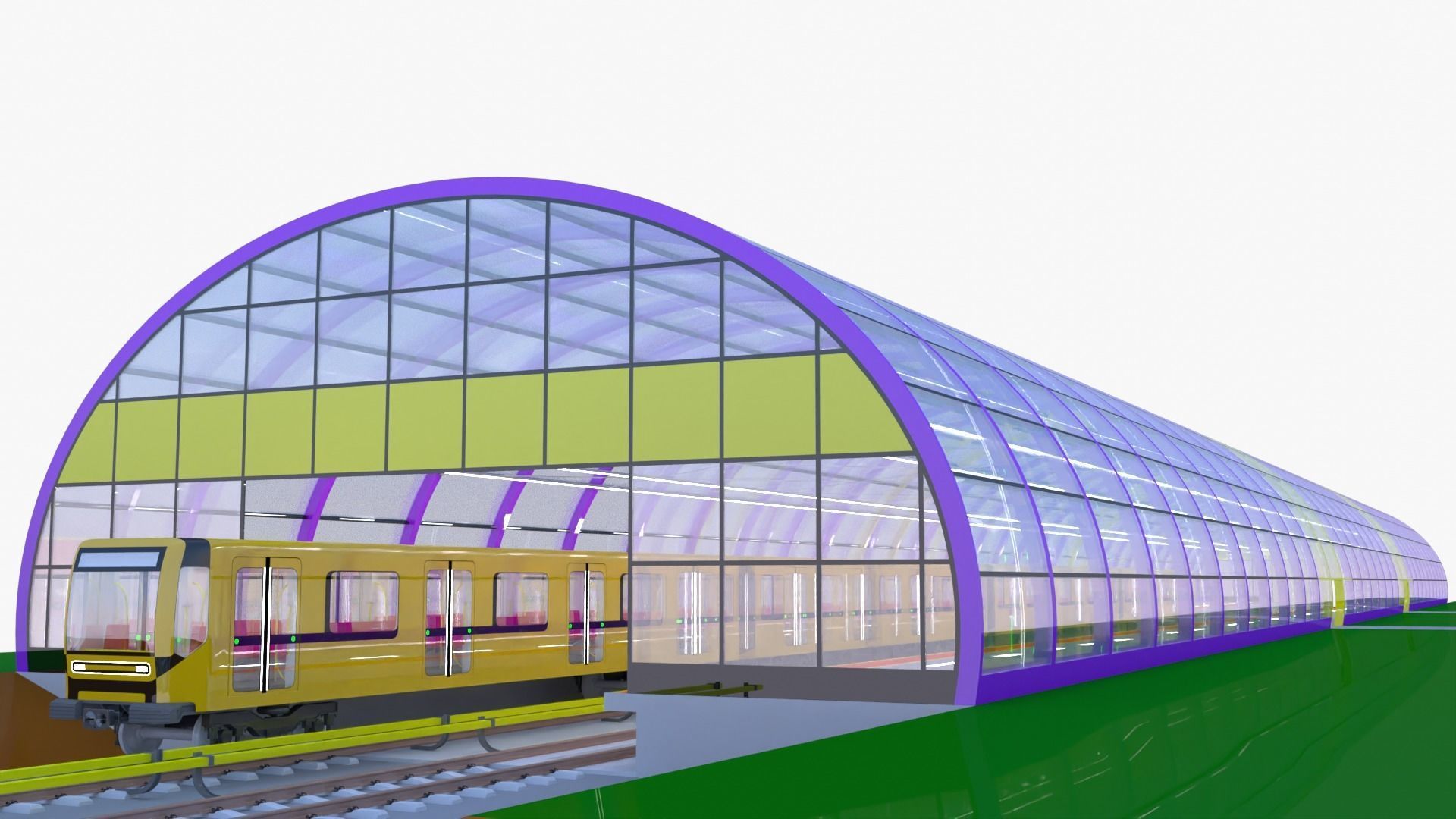Metro station concept II 3D model | CGTrader