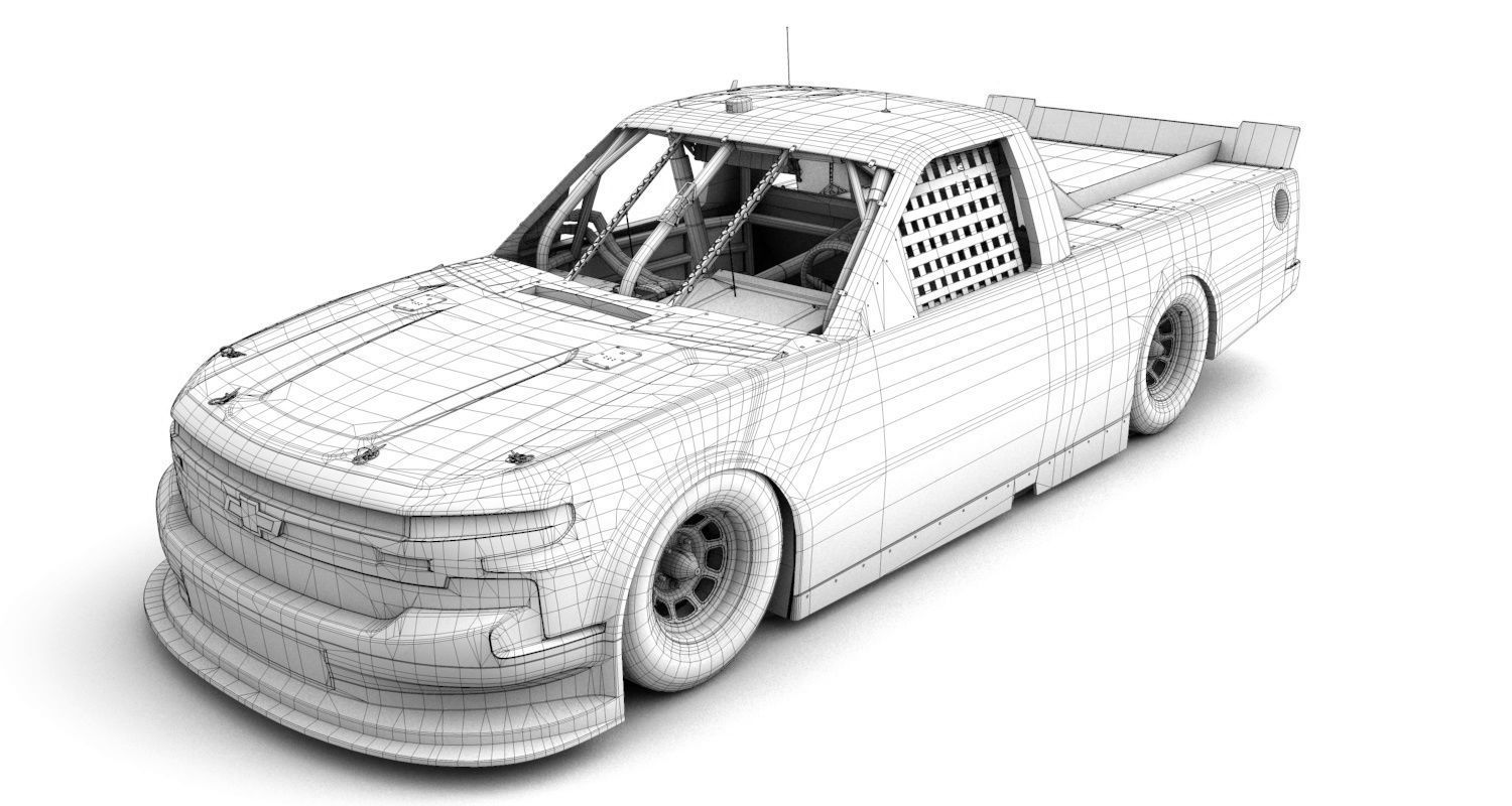 3D model Chevrolet Silverado CWS NASCAR TRUCK 2020-2023 VR / AR / low ...