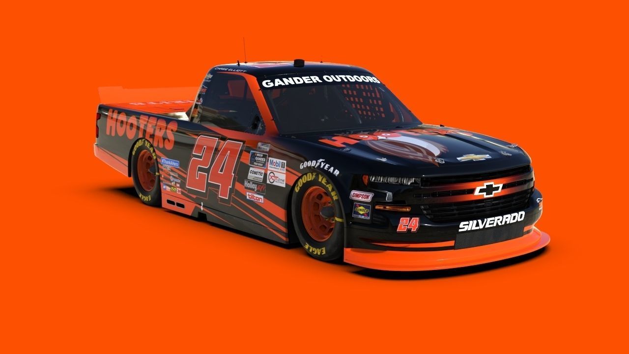 3D model Chevrolet Silverado CWS NASCAR TRUCK 2020-2023 VR / AR / low ...