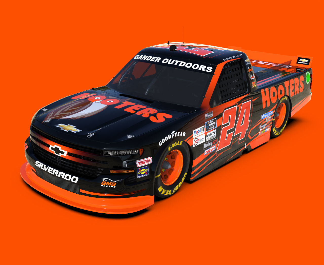 3D model Chevrolet Silverado CWS NASCAR TRUCK 2020-2023 VR / AR / low ...
