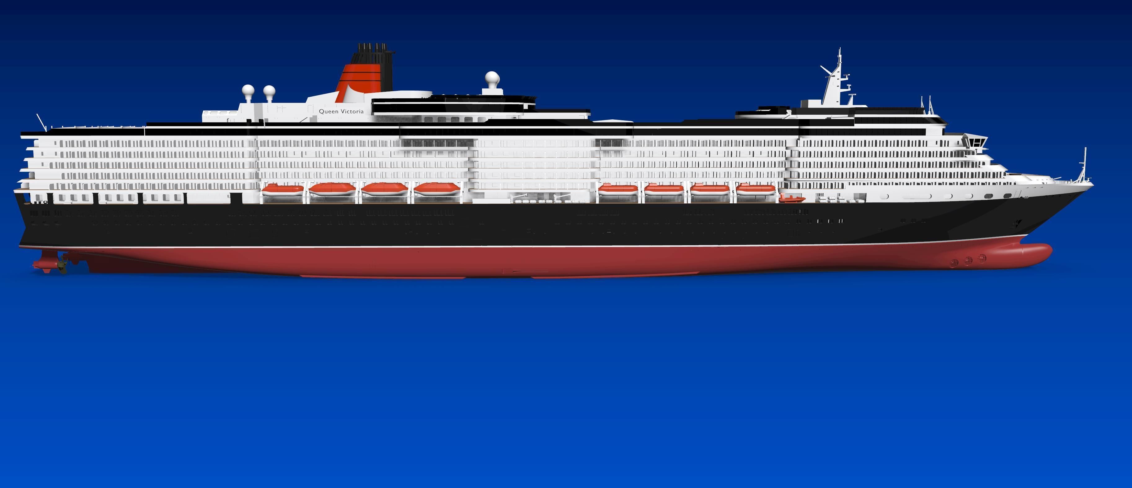 Cunard Queen Victoria cruise ship 1-450 model kit 3D model 3D printable ...