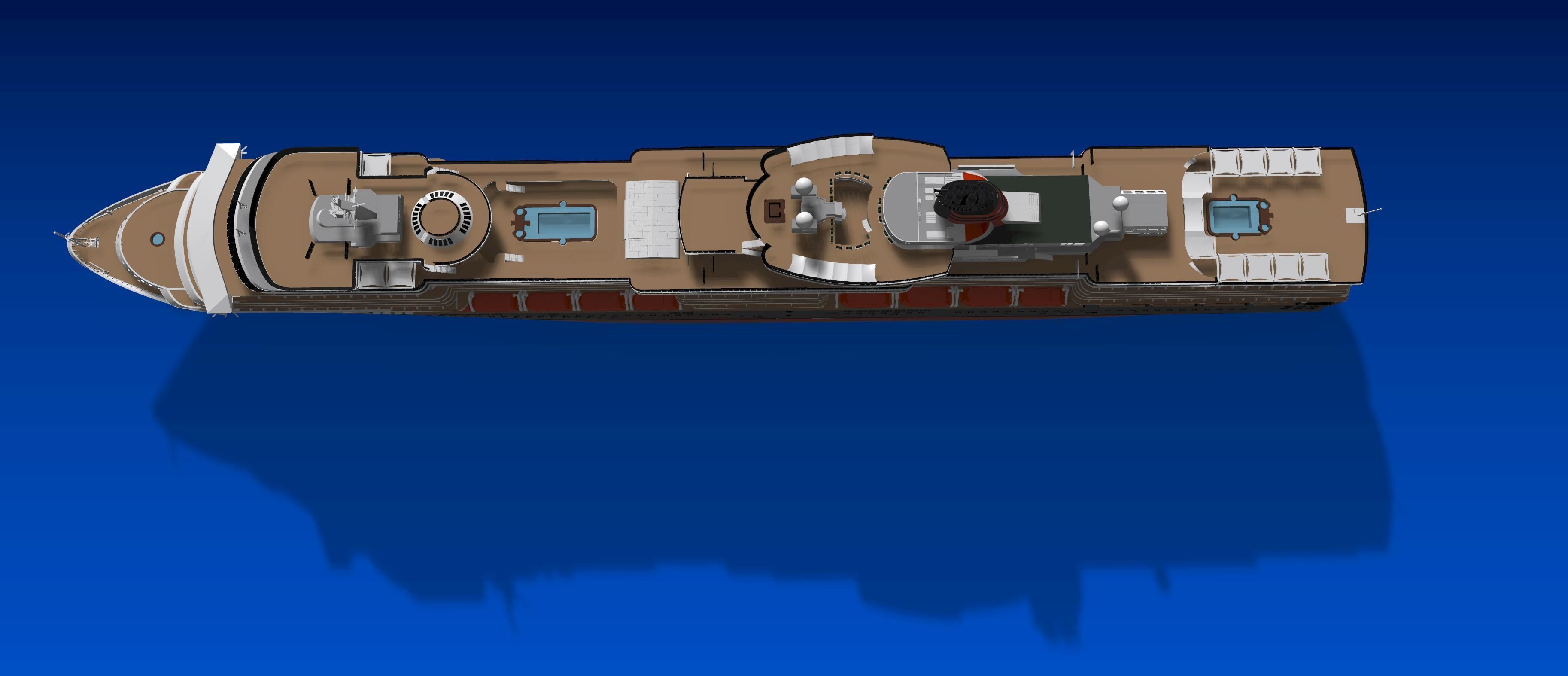 Cunard Queen Victoria cruise ship 1-450 model kit 3D model 3D printable ...