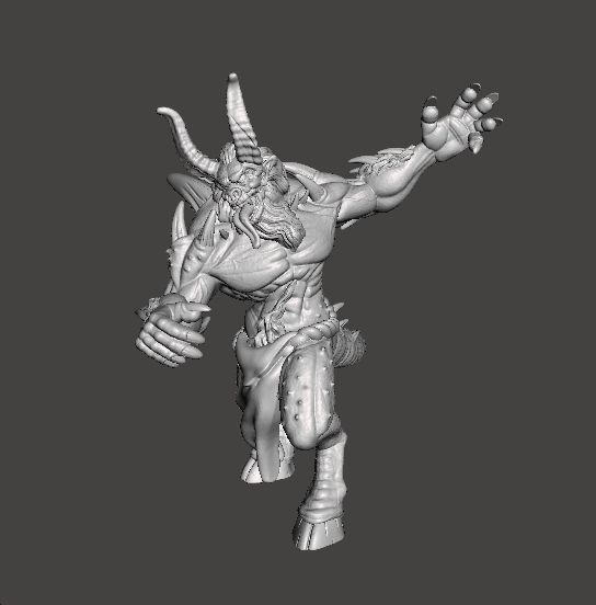 HORNED DEMON MINIATURE MODEL FOR FANTASY GAMES DND RPG 3D model 3D ...