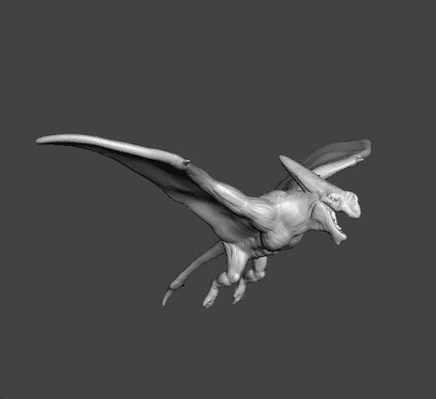 HUMANOID PTERAMONSTER FIGURE MODEL ANIMAL CREATURE DND RPG 3D model 3D ...