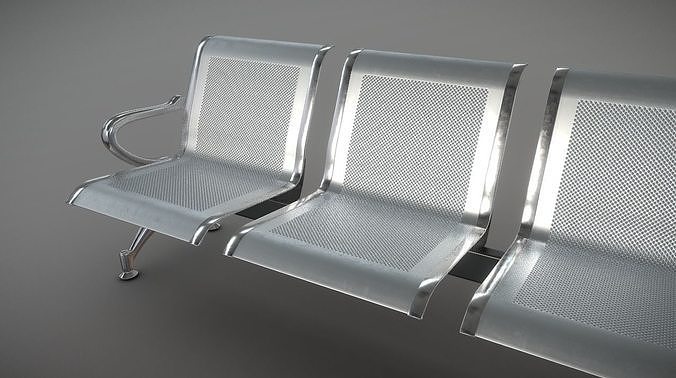 Waiting Steel Chair free 3D model | CGTrader
