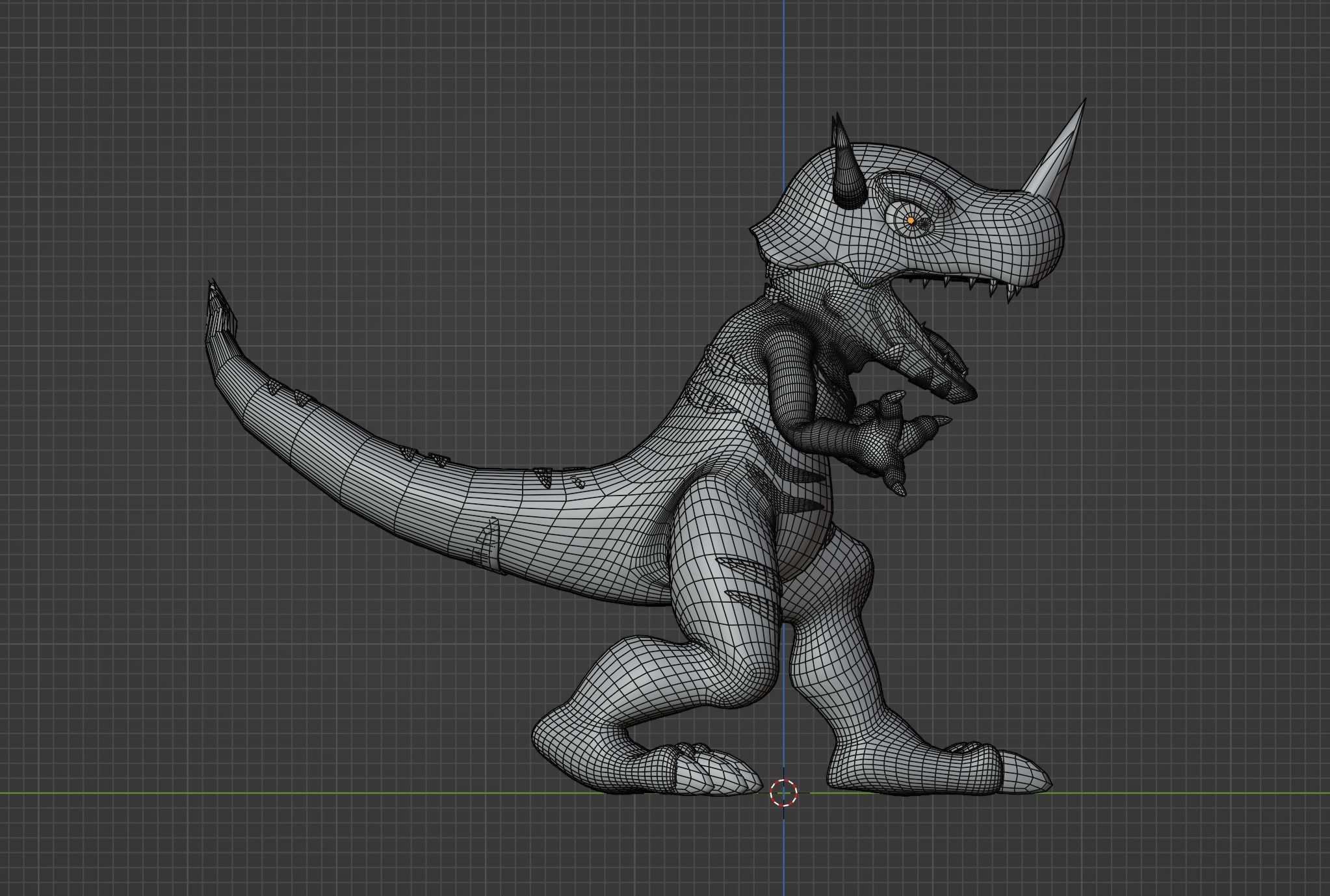 Greymon - Digimon 3D model rigged | CGTrader