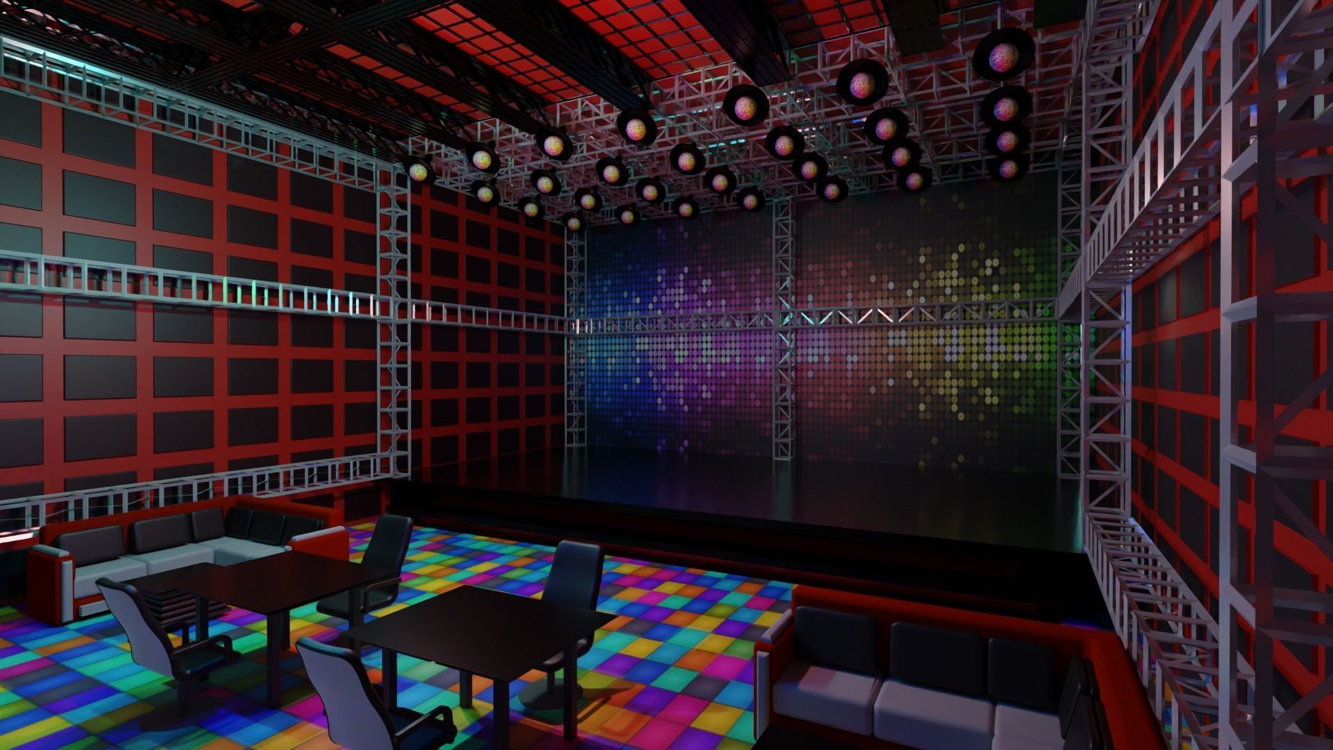 3D model Nightclub Disco interior VR / AR / low-poly | CGTrader