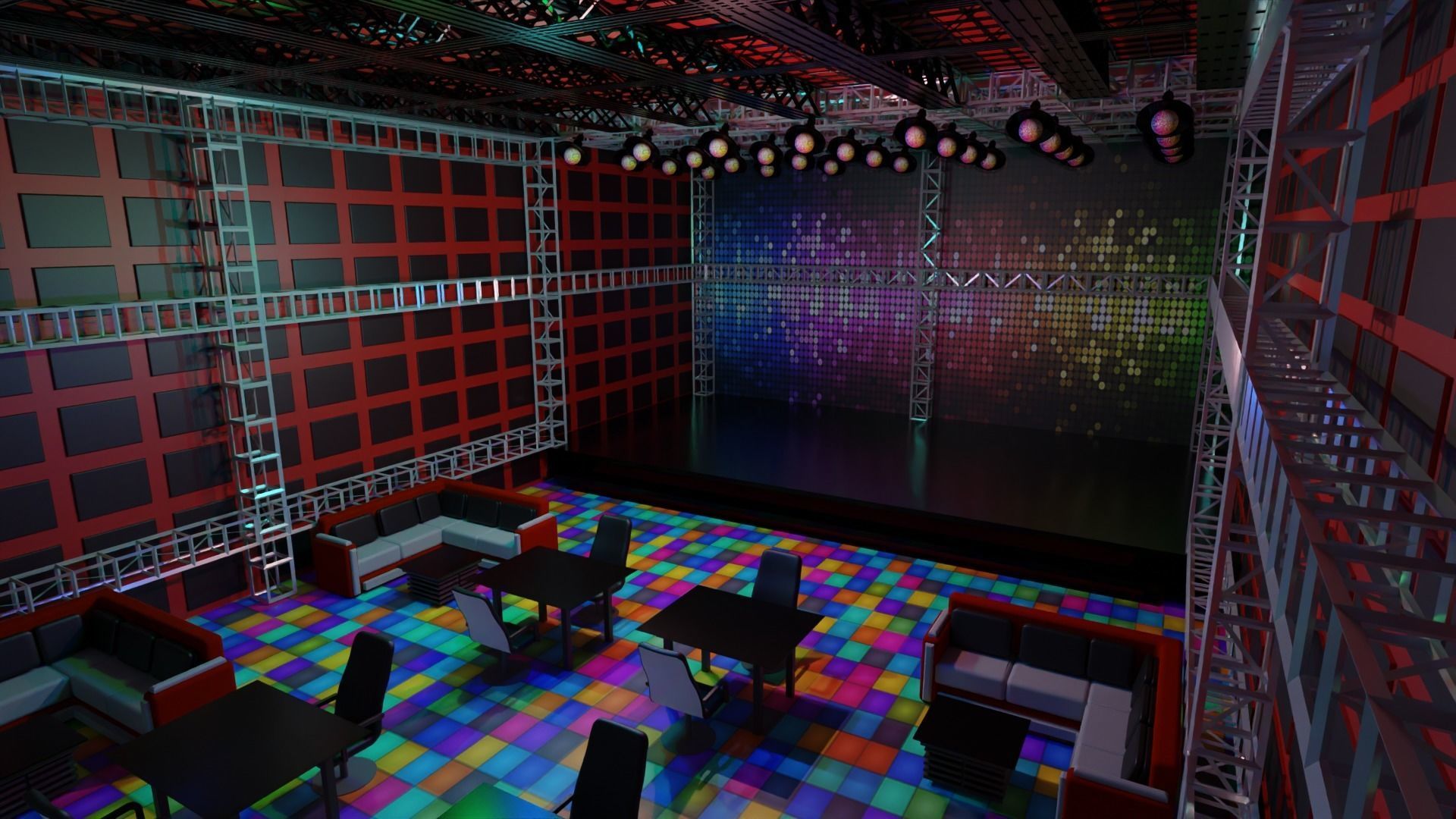 3D model Nightclub Disco interior VR / AR / low-poly | CGTrader