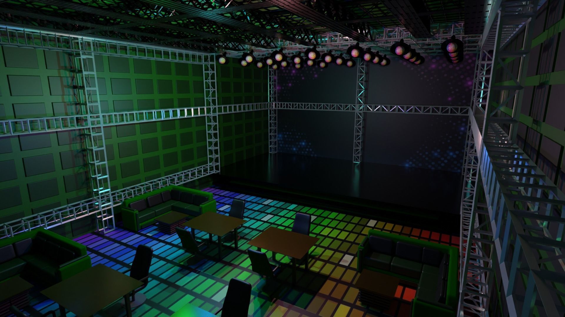 3D model Nightclub Disco interior VR / AR / low-poly | CGTrader
