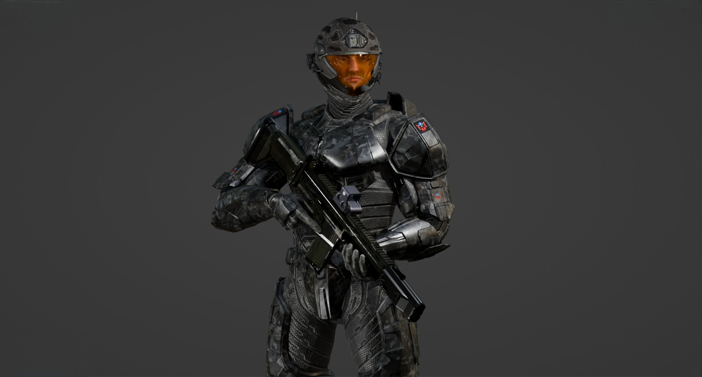 3D model Super Soldier - UE4 Skeleton and Custom Rig VR / AR / low-poly ...