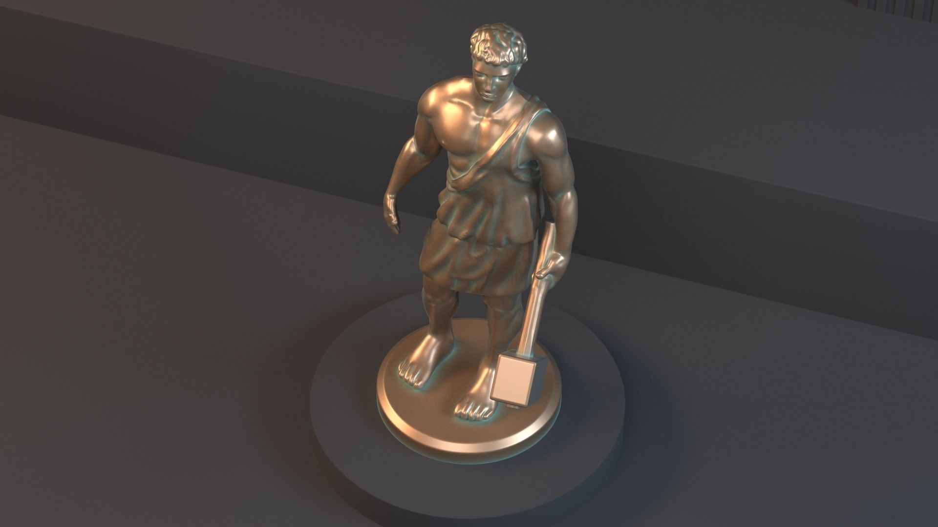Hephaestus Statue 3D model | CGTrader