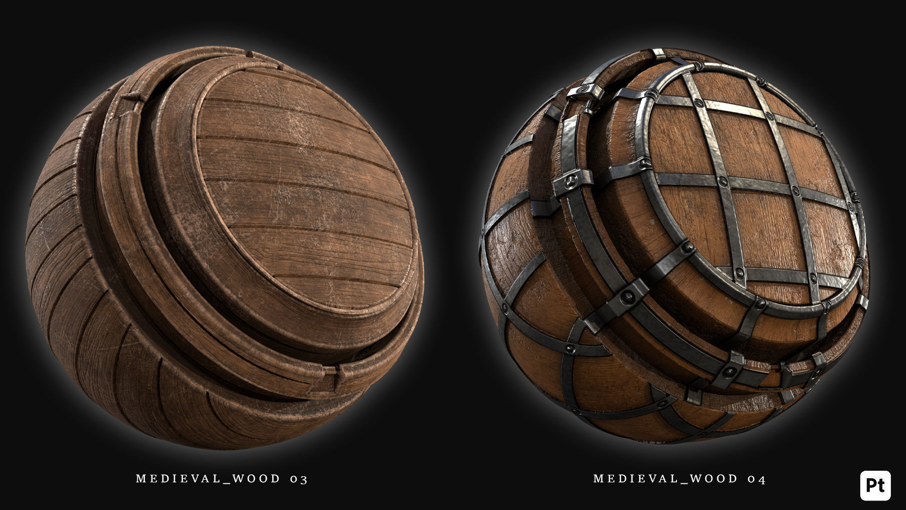 MEDIEVAL WOODS and METALS Smart Materials - VOL 01 3D model | CGTrader