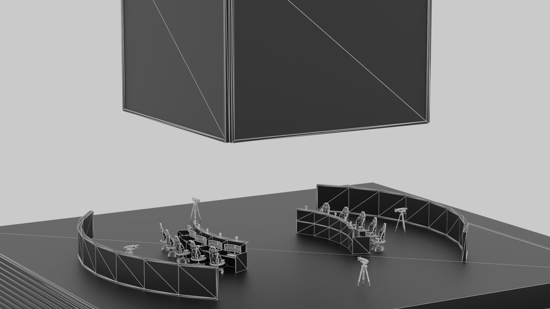 Cartoon Esport Arena Interior 3D model | CGTrader