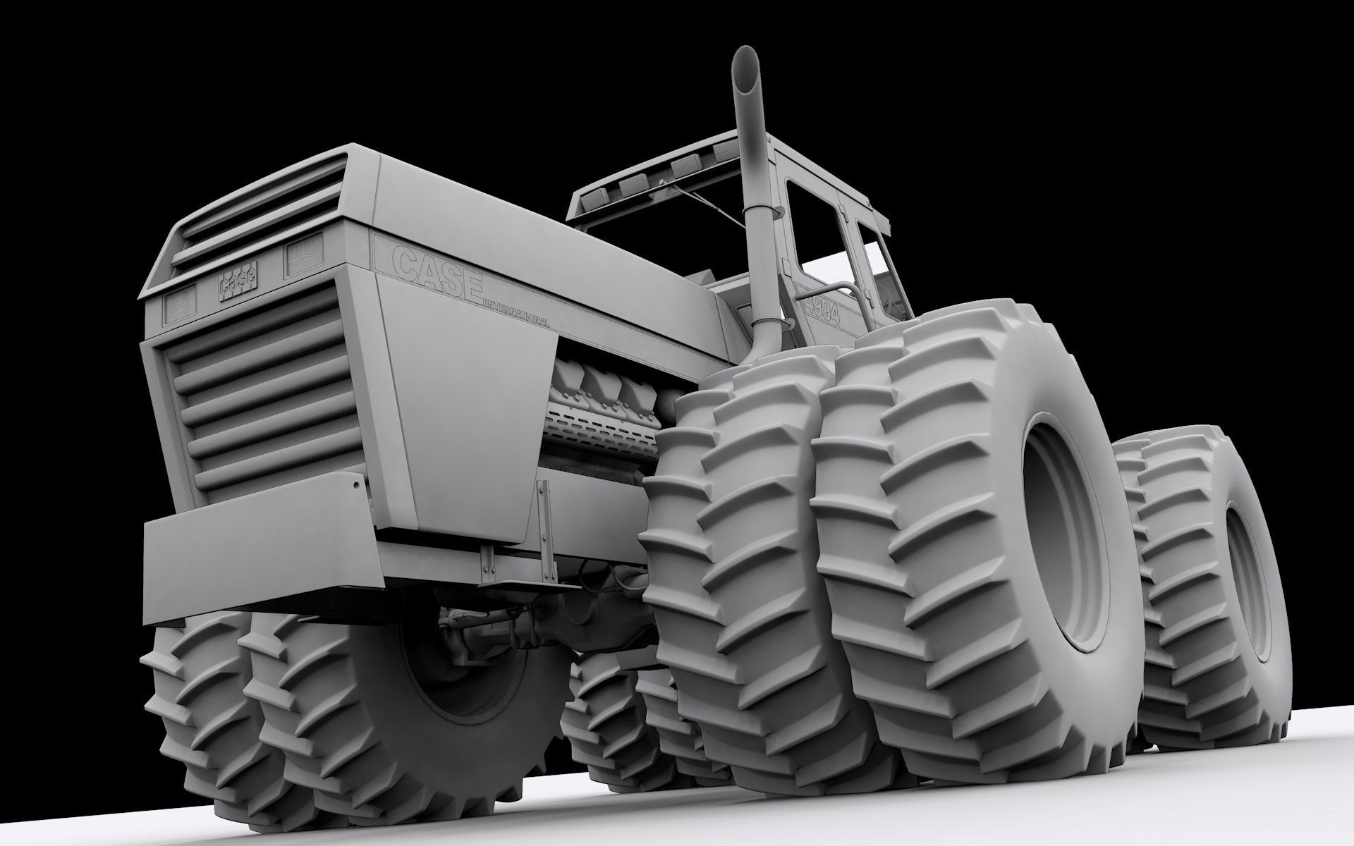 JI Case 4994 1984 Tractor Red Version 3D model | CGTrader