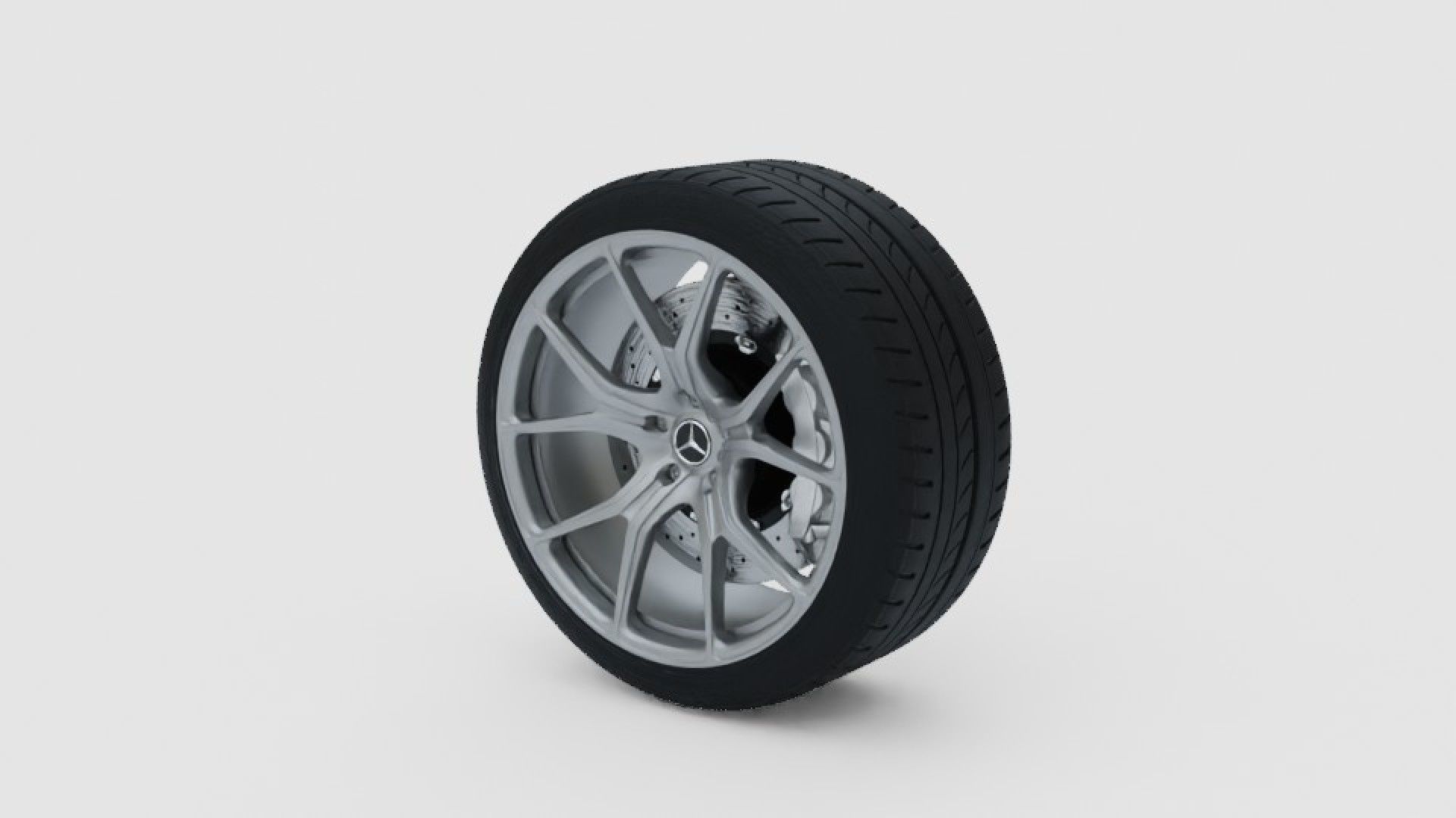 3D model Mercedes AMG GT Wheel With Rim VR / AR / low-poly | CGTrader