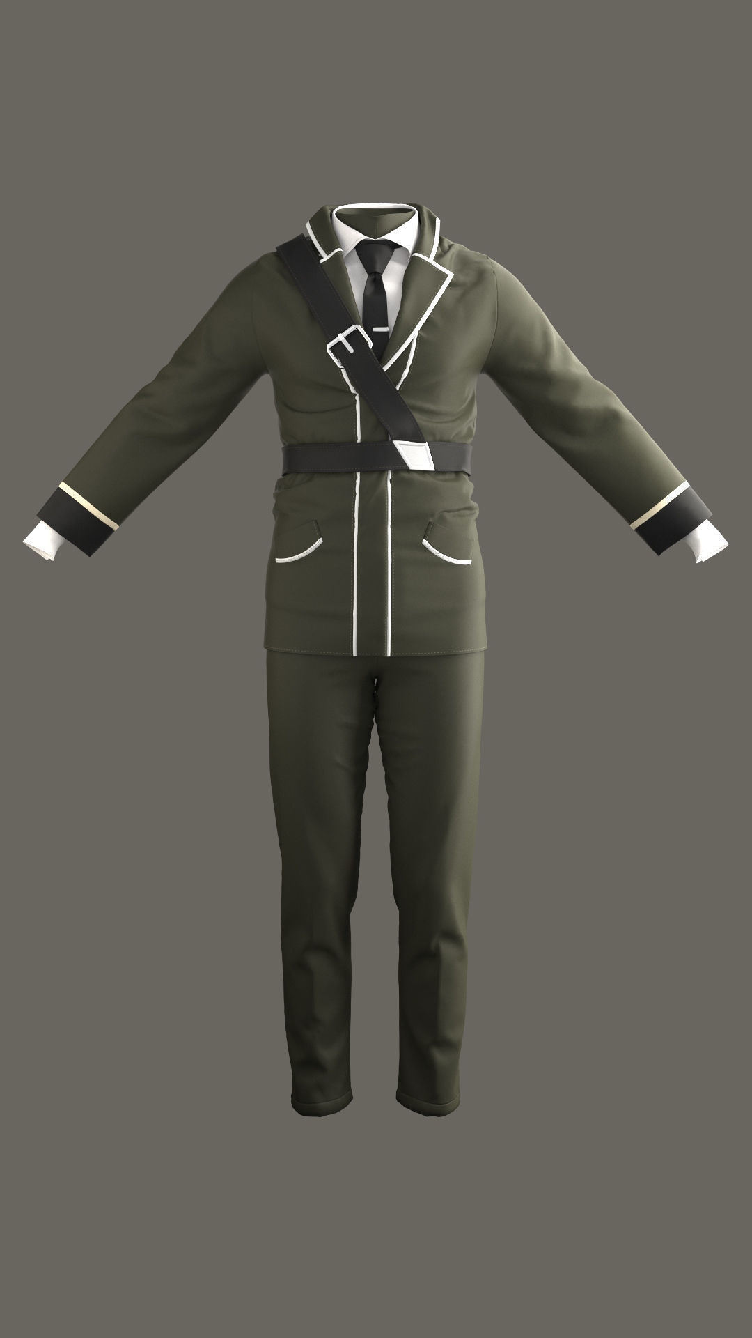 military uniform modal 3D model | CGTrader