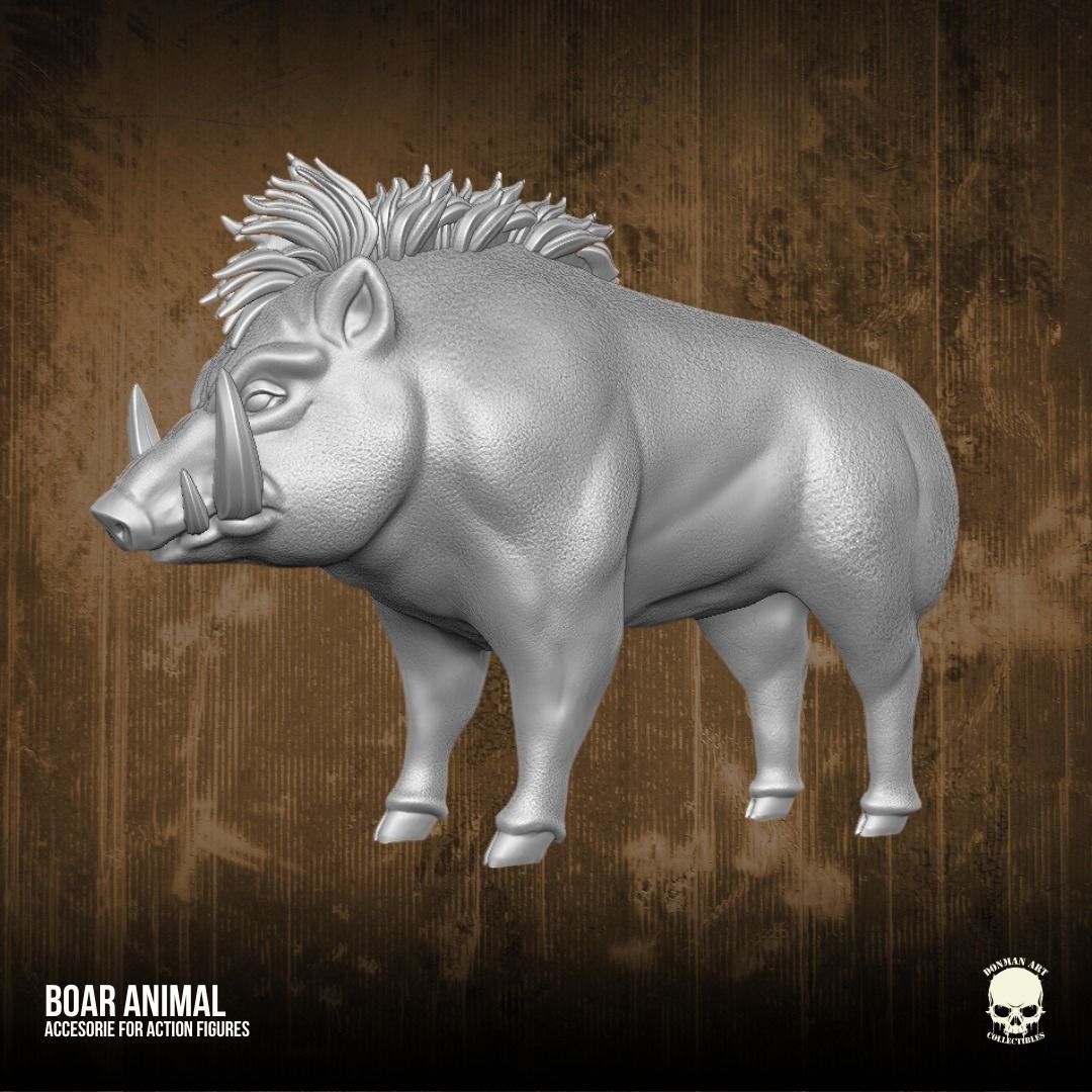 Boar Pet 3D printable Files for Action Figures 3D model 3D printable ...