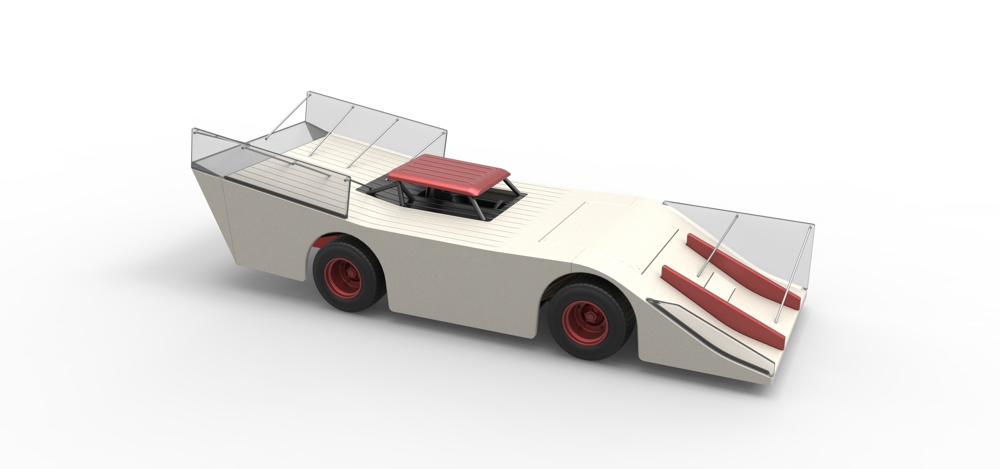 Vintage Outlaw dirt late model race car Scale 1 to 25 3D model 3D ...