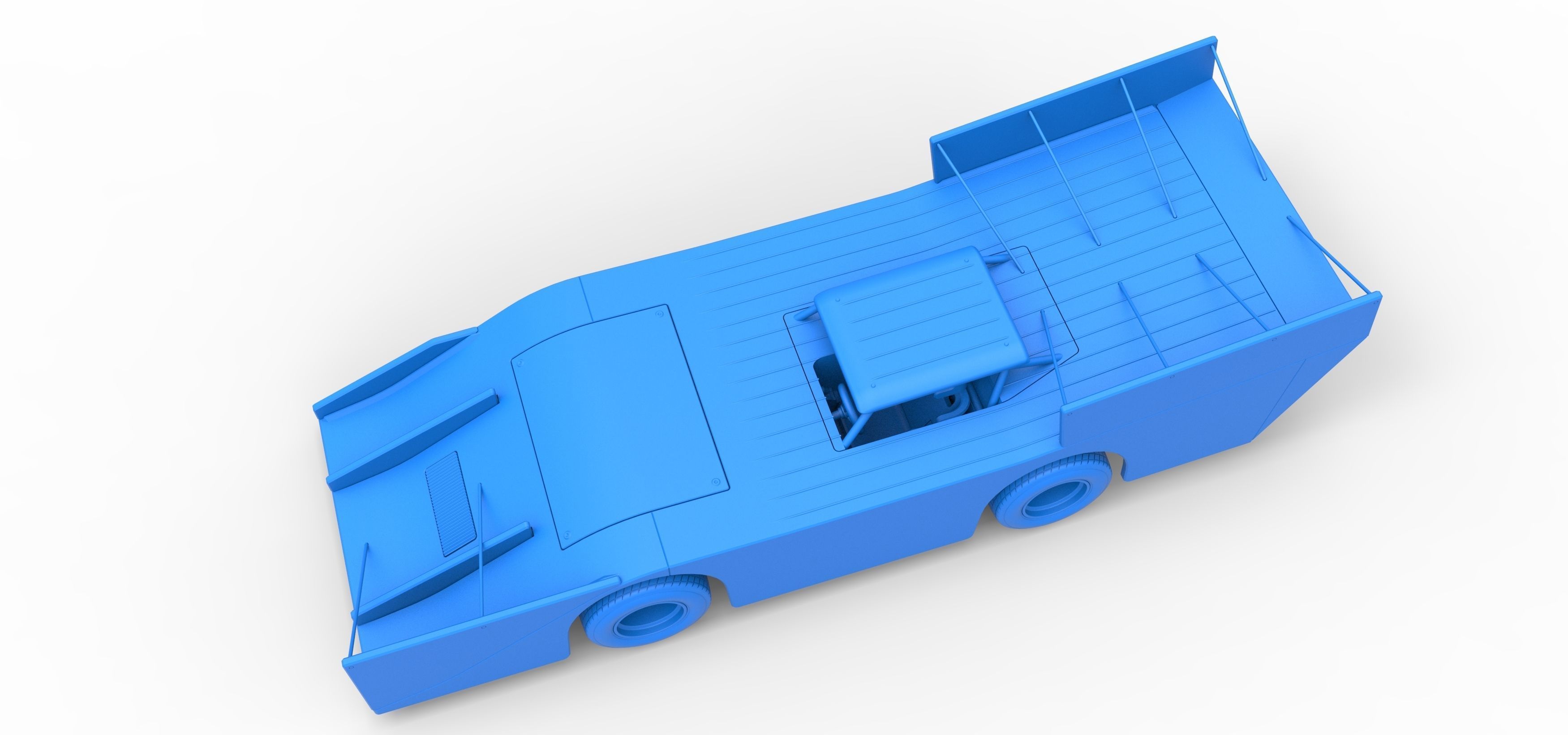 Vintage Outlaw dirt late model race car Scale 1 to 25 3D model 3D ...