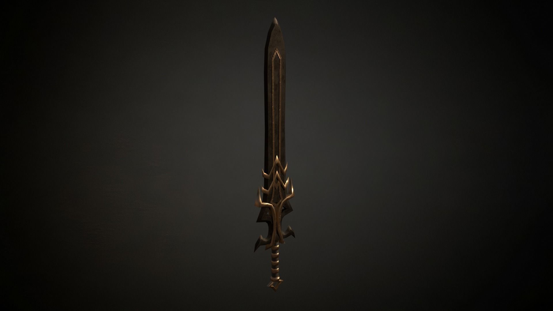3D model Medieval Evil Fantasy Sword VR / AR / low-poly | CGTrader
