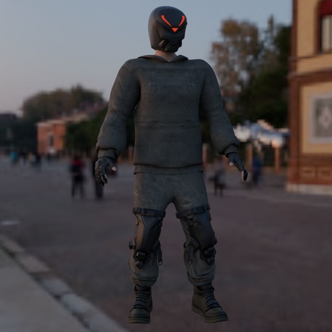 Cyberpunk Character Cyber Rascal 3D model rigged | CGTrader