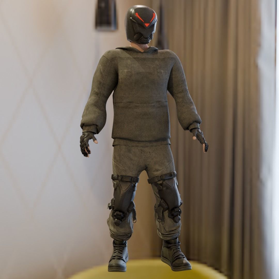 Cyberpunk Character Cyber Rascal 3D model rigged | CGTrader