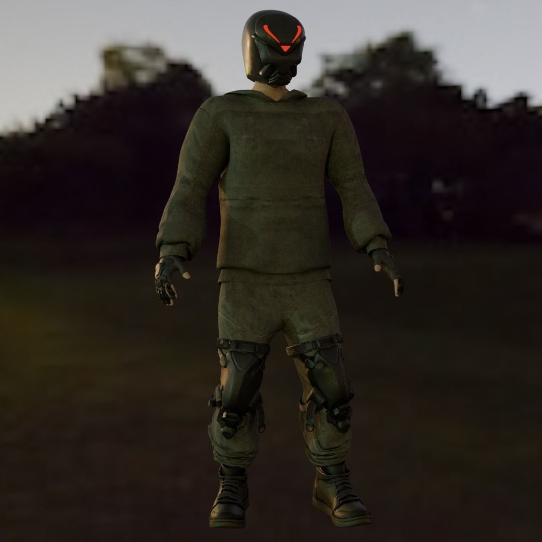 Cyberpunk Character Cyber Rascal 3D model rigged | CGTrader