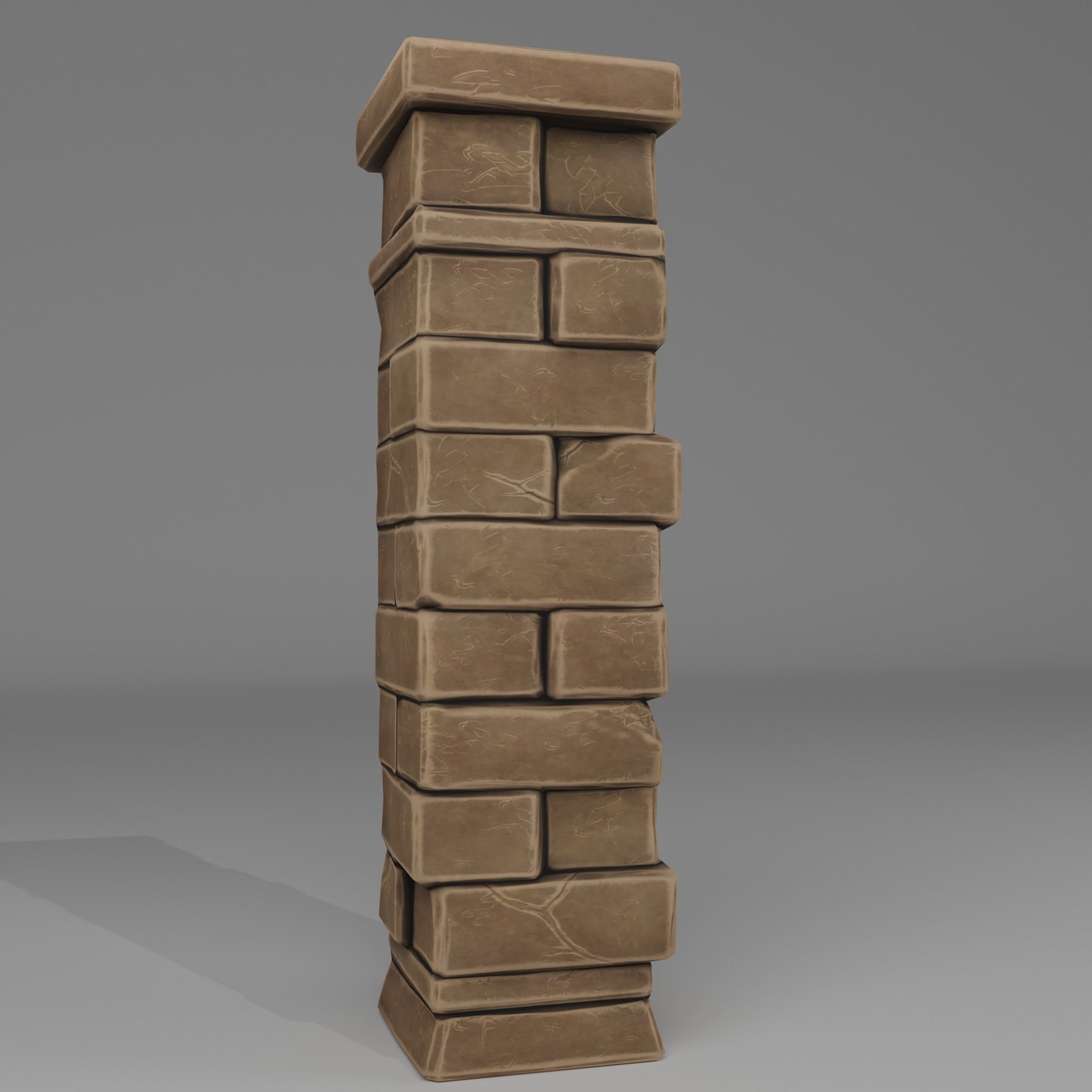 3D model Column Brick Set VR / AR / low-poly | CGTrader