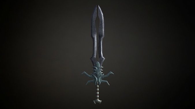 3D model Medieval Evil Fantasy Sword VR / AR / low-poly | CGTrader