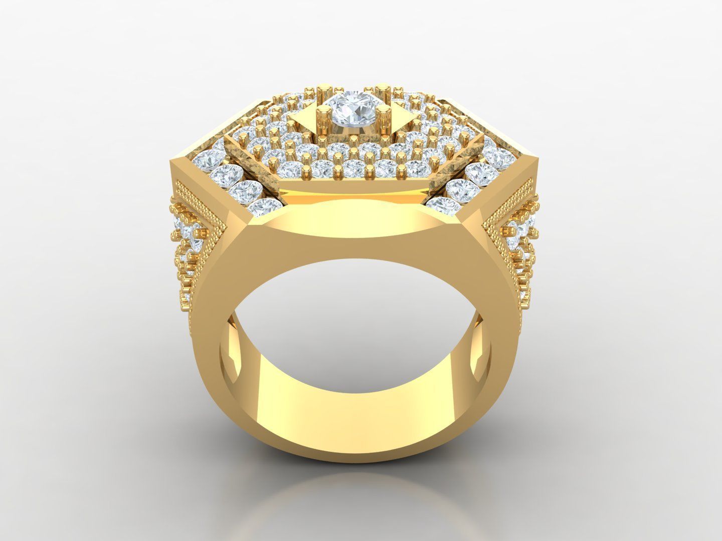 Diamond Man Ring 1MR11 3D model 3D printable | CGTrader