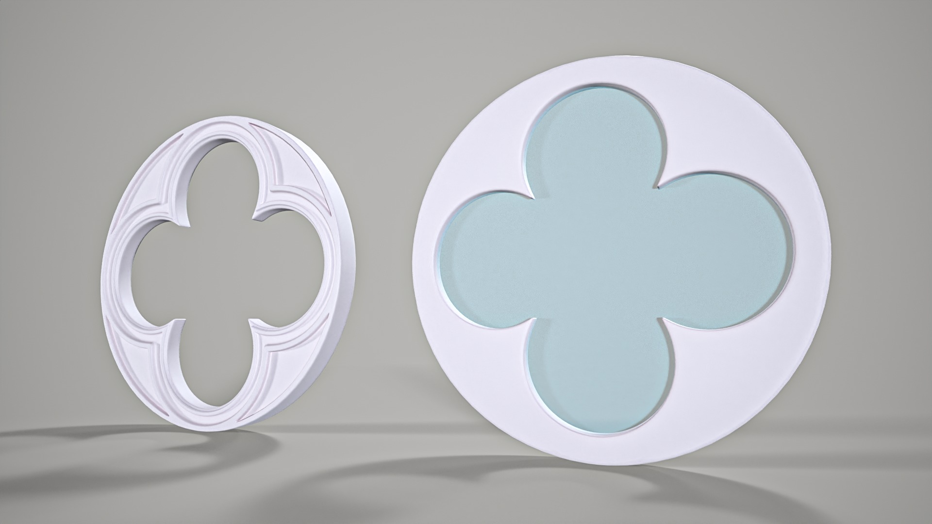 Highpoly Circular Gothic Window Type3 3D model | CGTrader