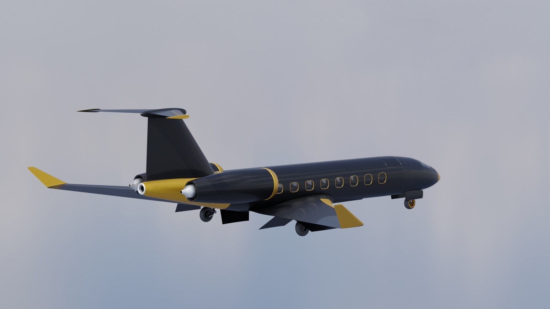 3D model 3D Model of a PRIVATE JET VR / AR / low-poly | CGTrader