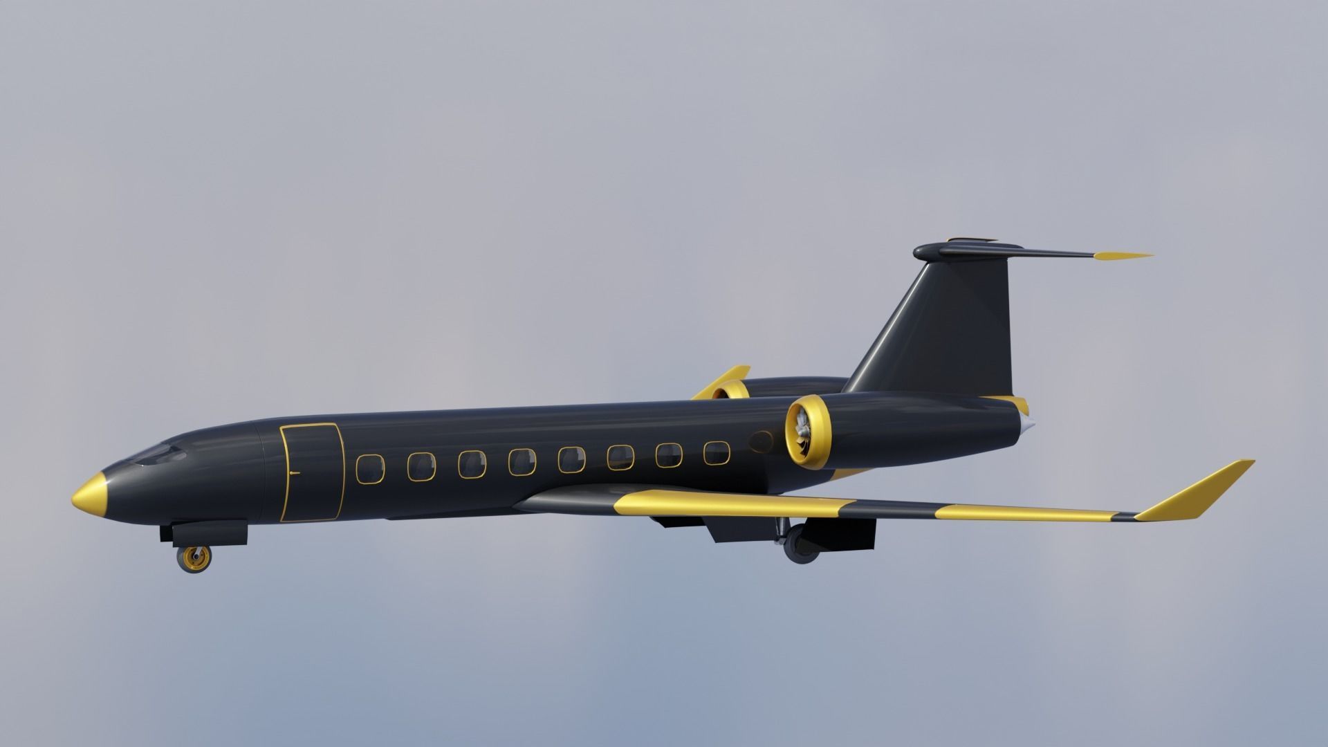 3D model 3D Model of a PRIVATE JET VR / AR / low-poly | CGTrader